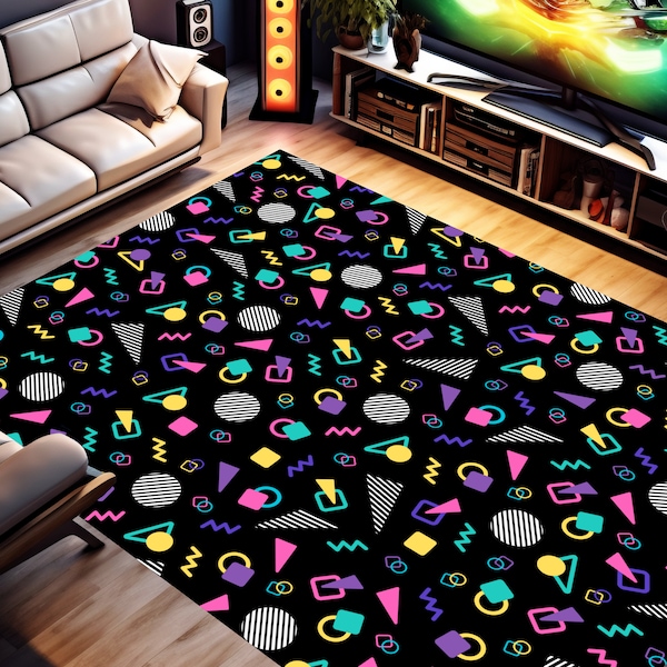 90s Arcade Area Rug - Etsy