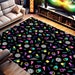 Arcade Carpet, Colorful Area Rug, 80s 90s Trippy Accent Floor Mat ...