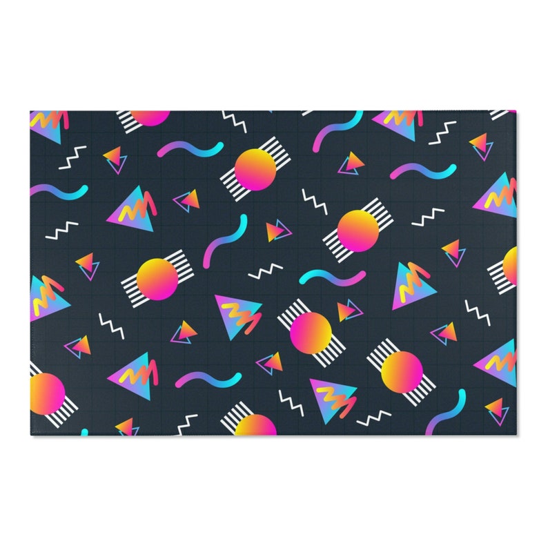 90s Geometric Carpet Arcade Throw Rug Arcade Carpet Pattern - Etsy