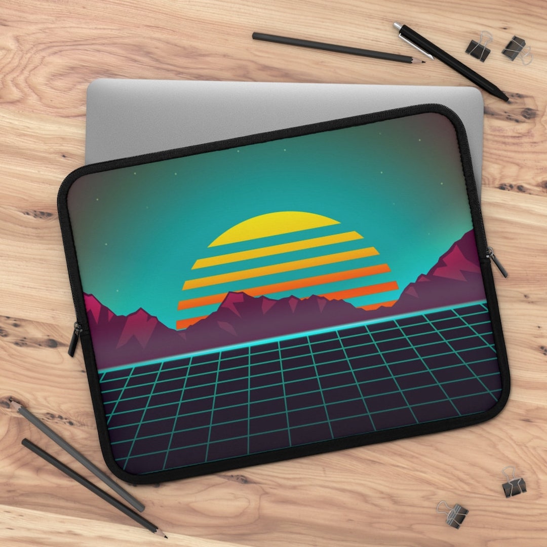 Vaporwave MacBook Case, Aesthetic Laptop Sleeve, Outrun Art, Synthwave ...