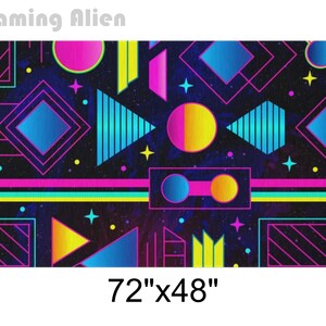 Retro Arcade Carpet, Colorful Trippy Area Rug, 80s 90s Accent Floor Mat ...