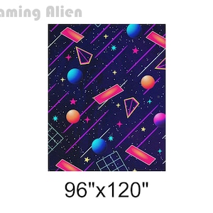 Retro Arcade Carpet, Colorful Trippy Abstract Area Rug, 80s 90s Accent ...