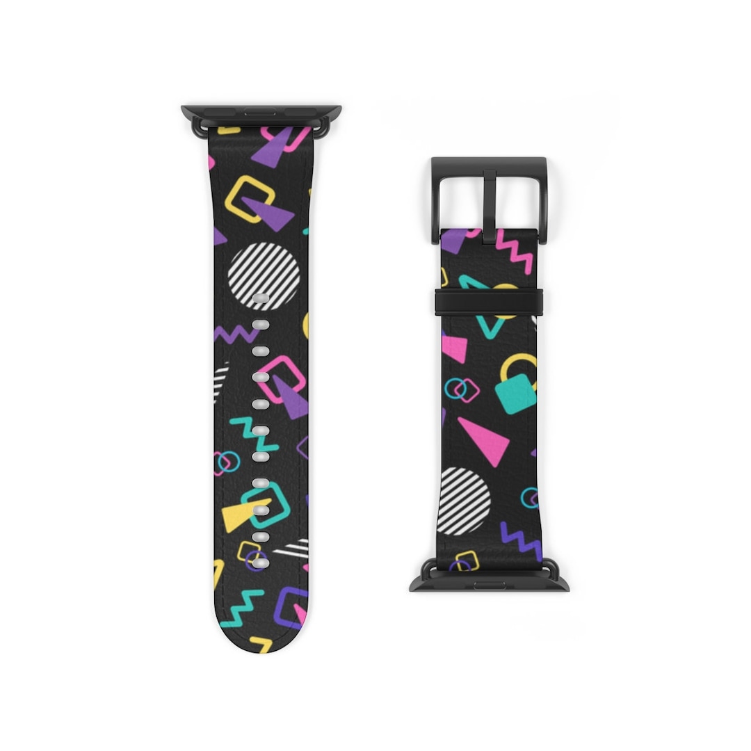 Memphis Style Apple Watch Band 38mm, 40mm, 44mm, 45mm, Retro, Synthwave ...