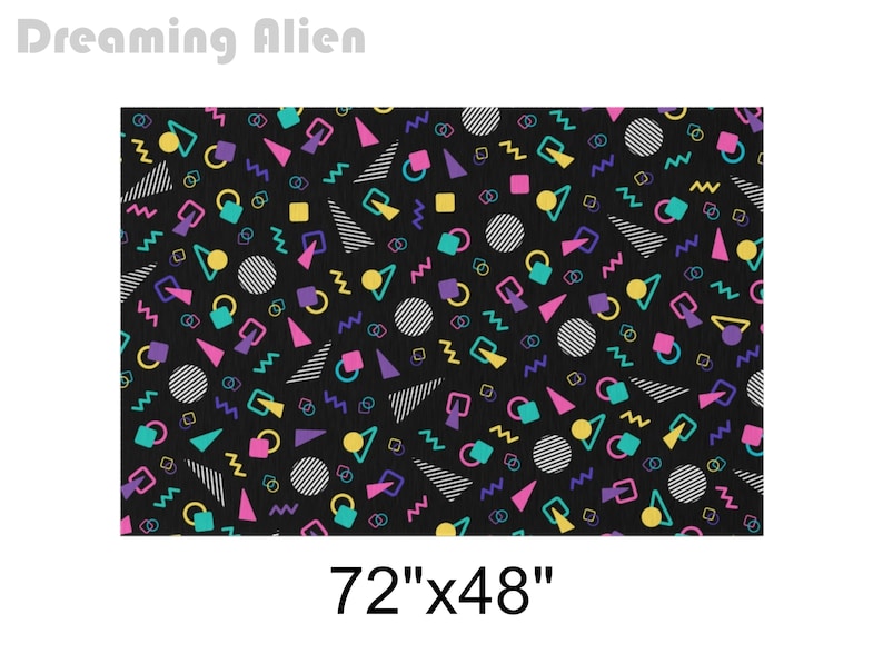 Retro Arcade Carpet, Indoor Outdoor, Memphis Design Area Rug, 80s 90s ...