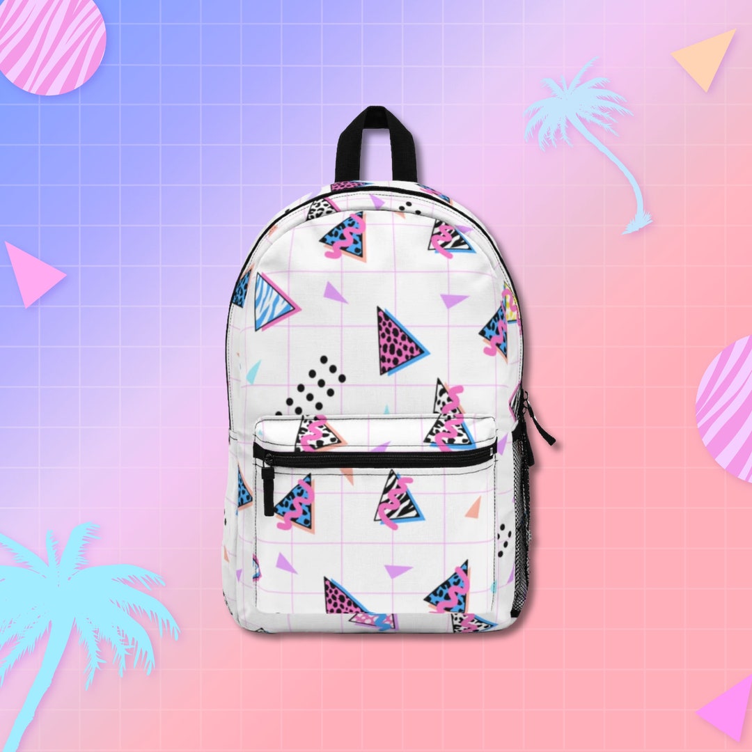 Retro Backpack, 80s Bag, 90s Backpack, Book Bag, Indie Backpack, School ...