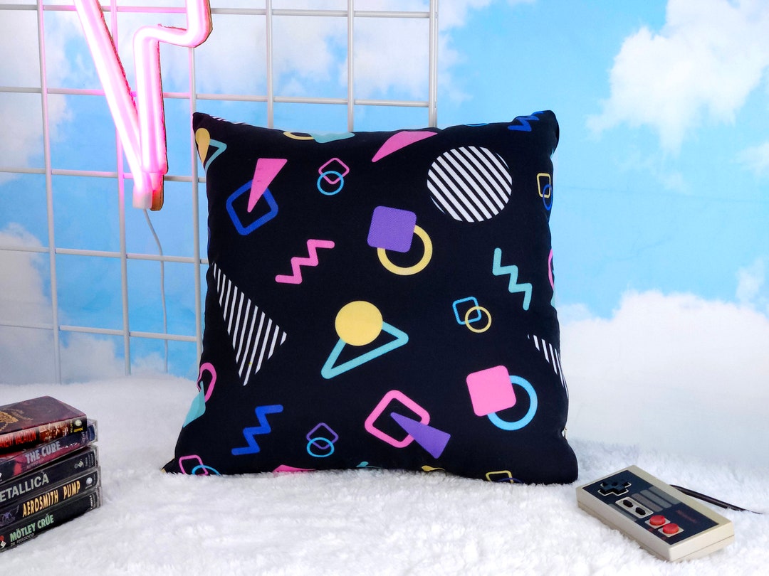 80s Pillow, Memphis Pillow, 90s Inspired Pillow, Colorful Pillow, Retro ...