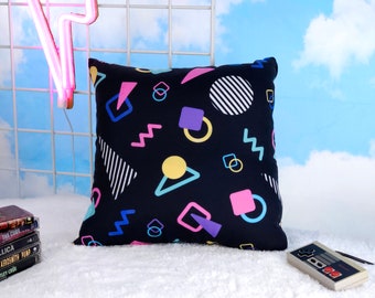 80s Pillow, Memphis Pillow, 90s Inspired Pillow, Colorful Pillow, Retro ...