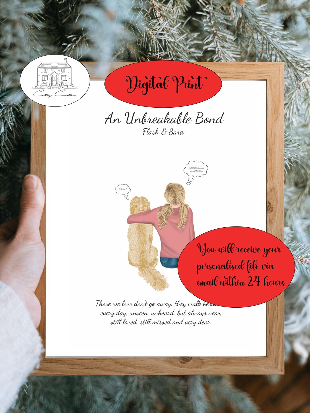 An Unbreakable Bond Dog Print - Walk Beside Us Quote ** Digital** - Etsy