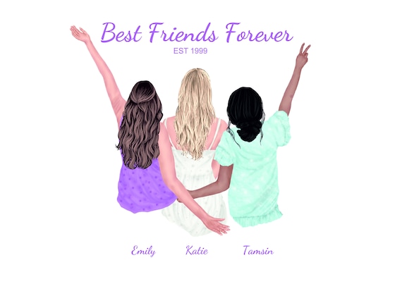 Three Best Friends Holding Hands