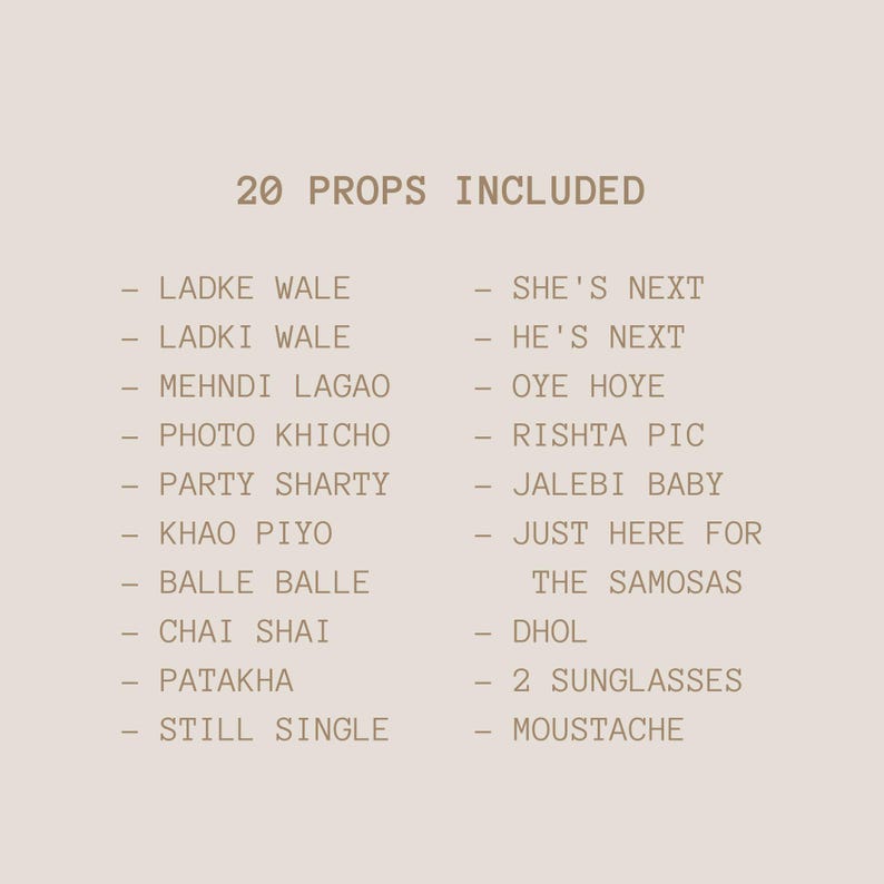 Desi Wedding Props Dholki Photobooth Props Pakistani Wedding Photo ...