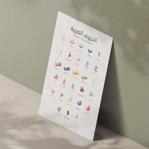 Arabic Alphabet Poster Arabic Kid Print Islamic Nursery Print Arabic ...