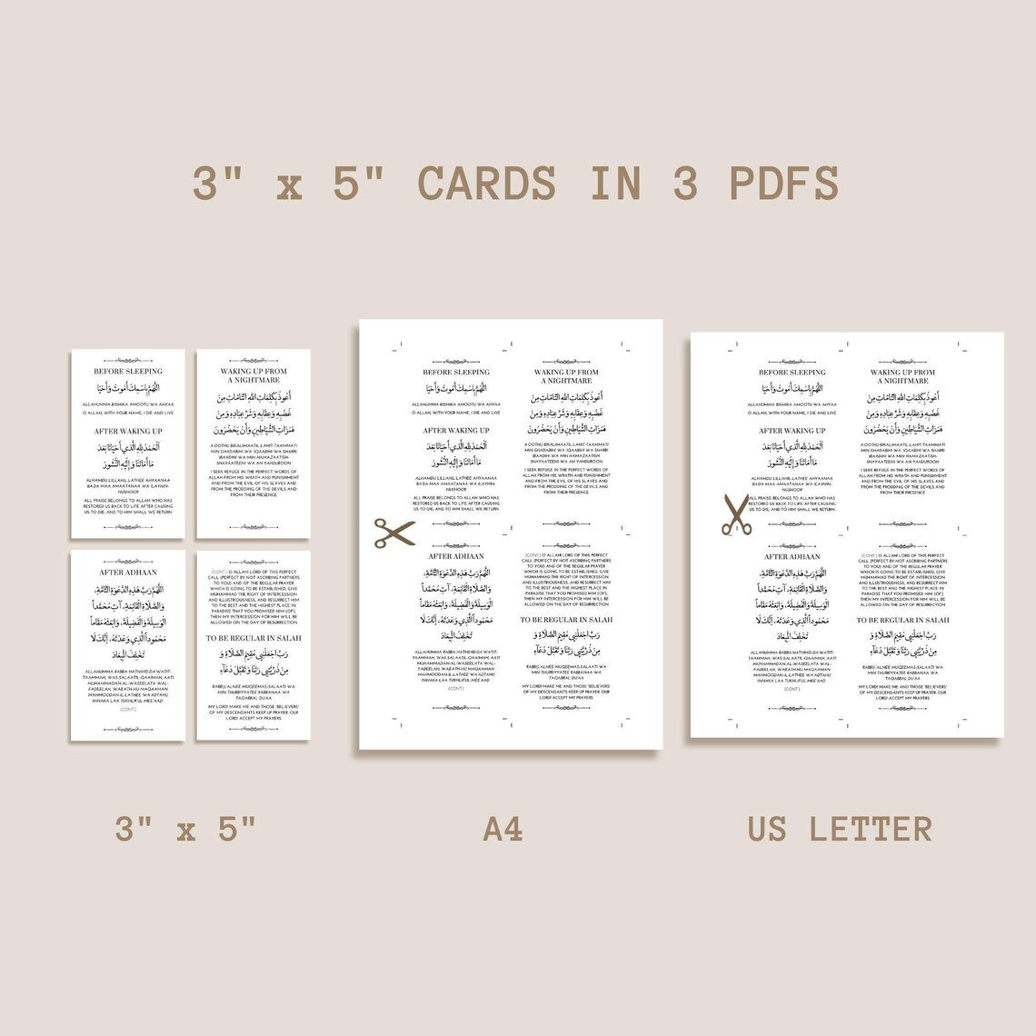 Daily Dua Cards Dua Booklet Lslamic Prayer Card Islamic Dua Flashcard ...