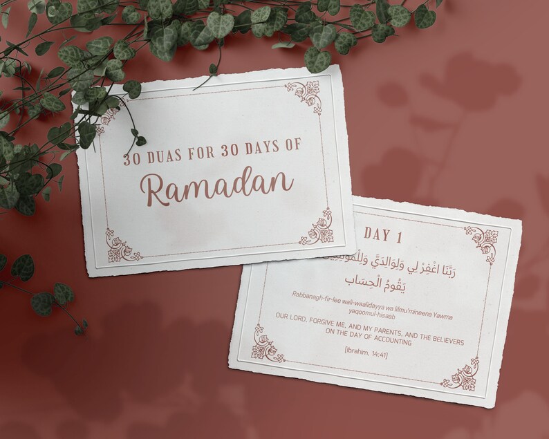 30 Ramadan Duas Cards for 30 Days of Ramadan 5x7 Ramadan Kareem Ramadan ...