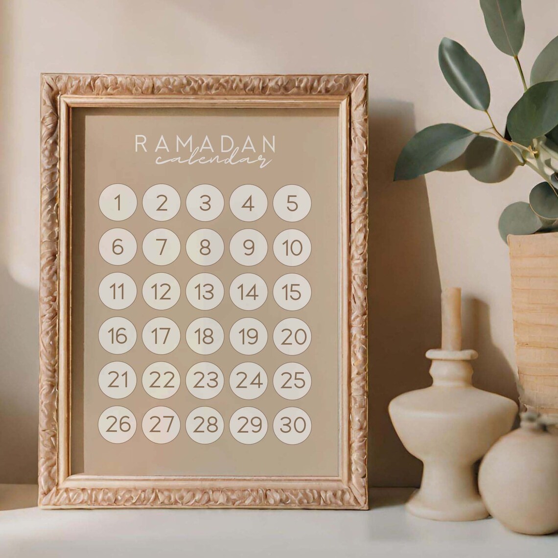 Ramadan Calendar Print Ramadan Countdown Calendar Poster Countdown to ...