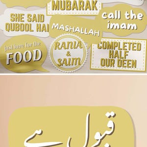 Customizable Nikkah Photobooth Props Template Nikah Decor Pakistani ...