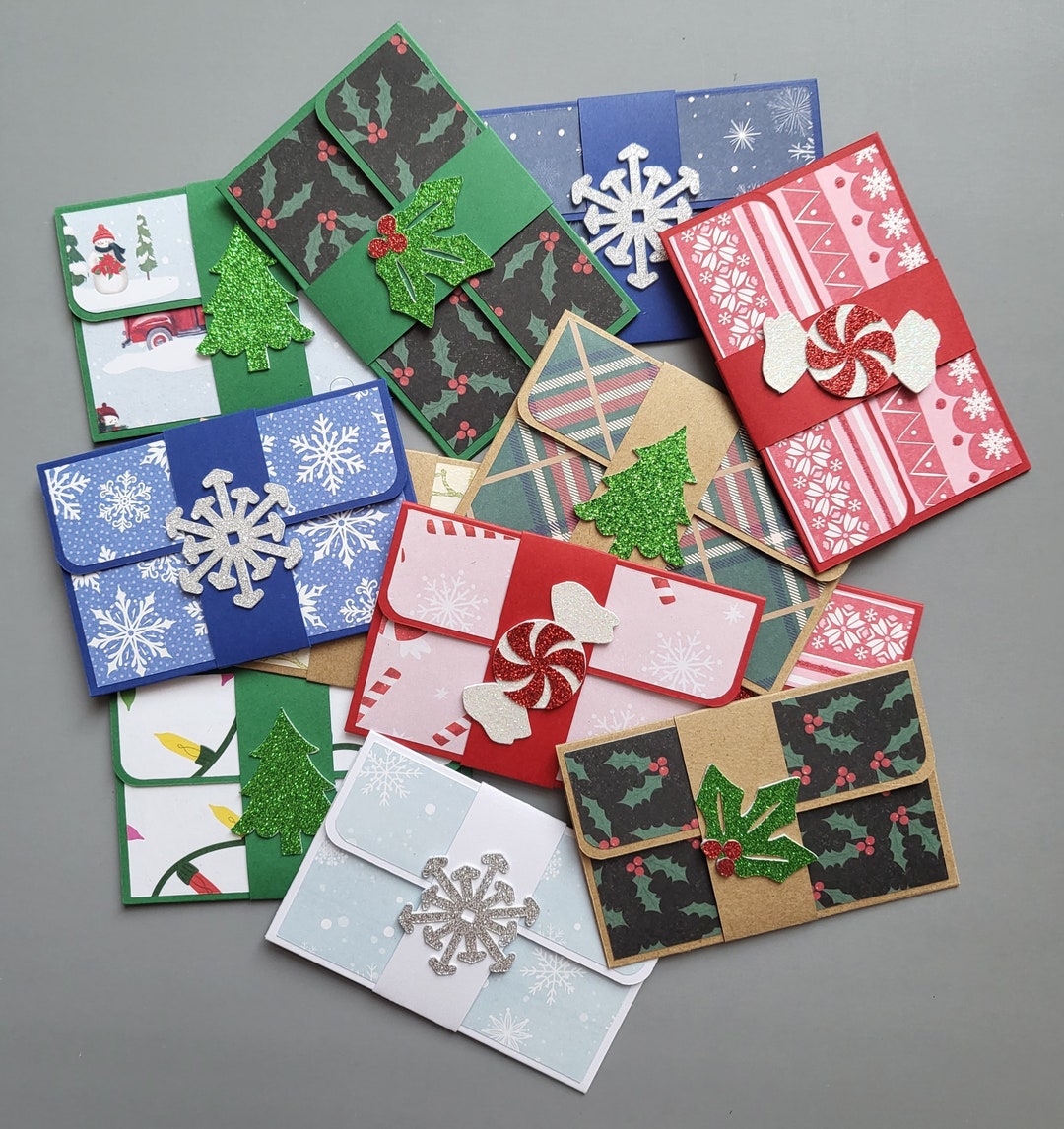 Christmas Gift Card Holders, Holiday Gift Card Holders Set of 4 - Etsy