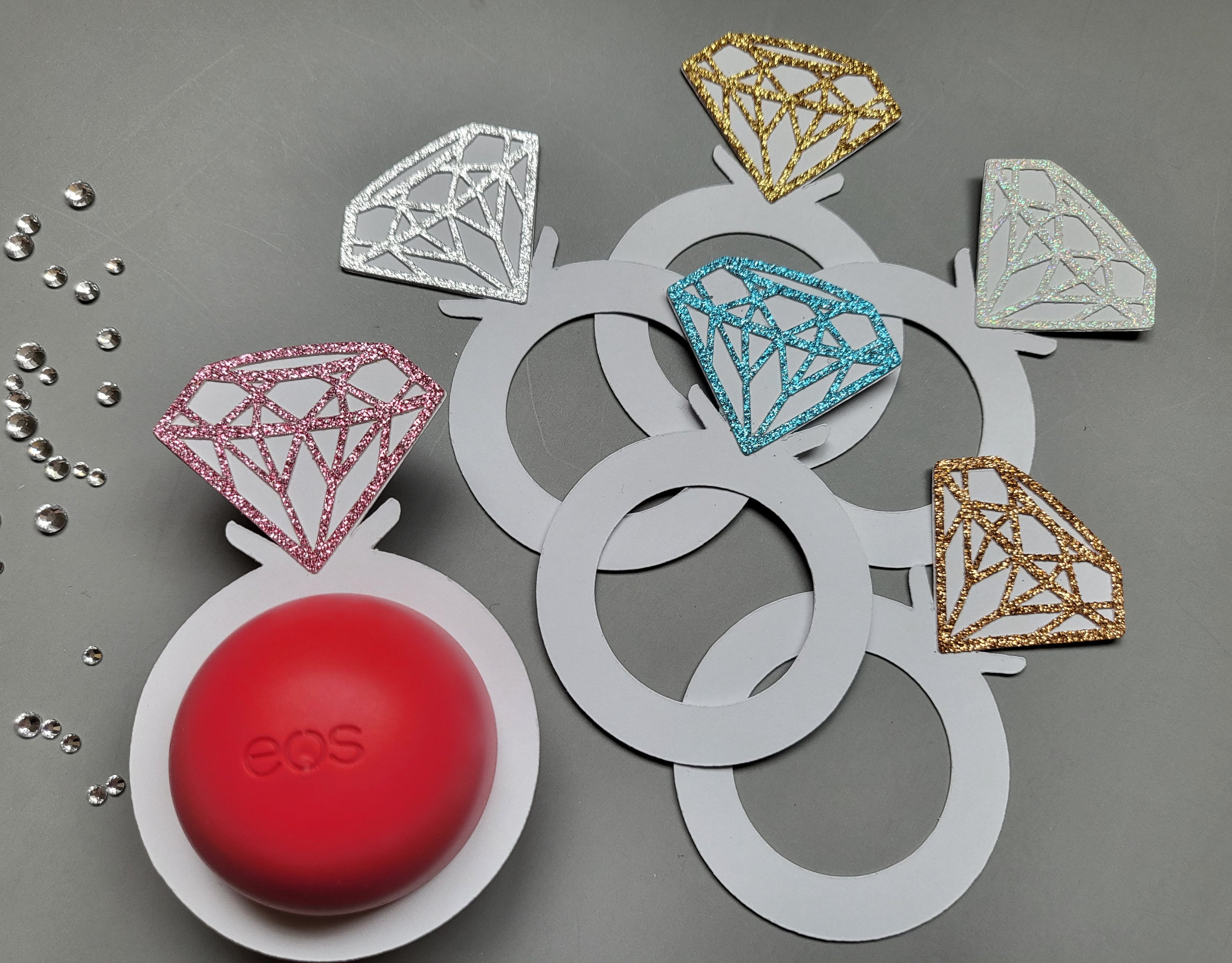 Set of 12 Diamond Ring Bridal Shower/bachelorette Favor/eos - Etsy