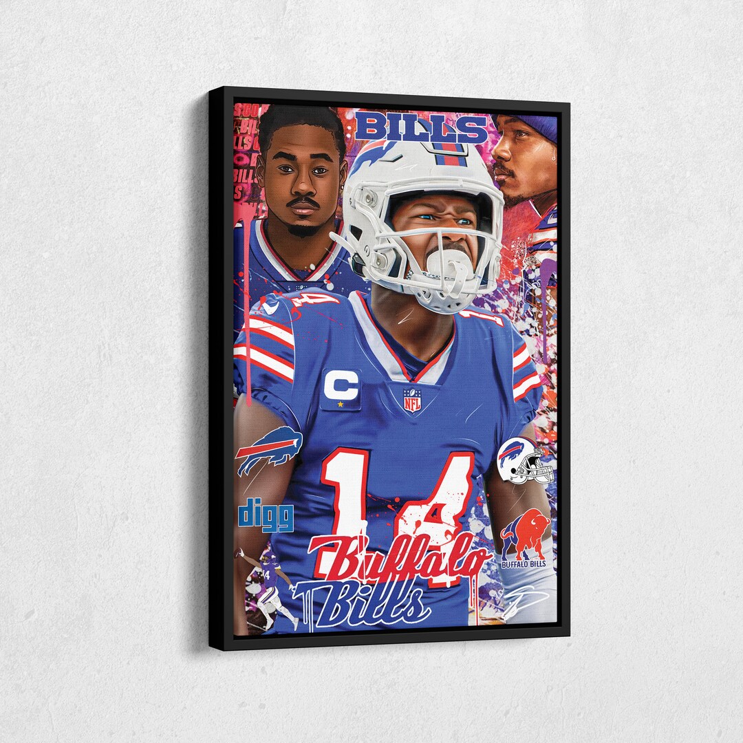 Stefon Diggs Poster Buffalo Bills NFL Pop Art Canvas Wall Art - Etsy