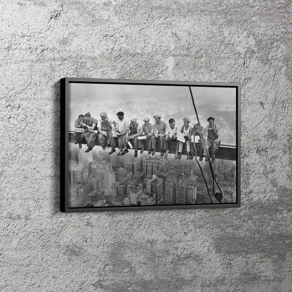 Lunch Atop a Skyscraper Poster New York Canvas Wall Art Home | Etsy