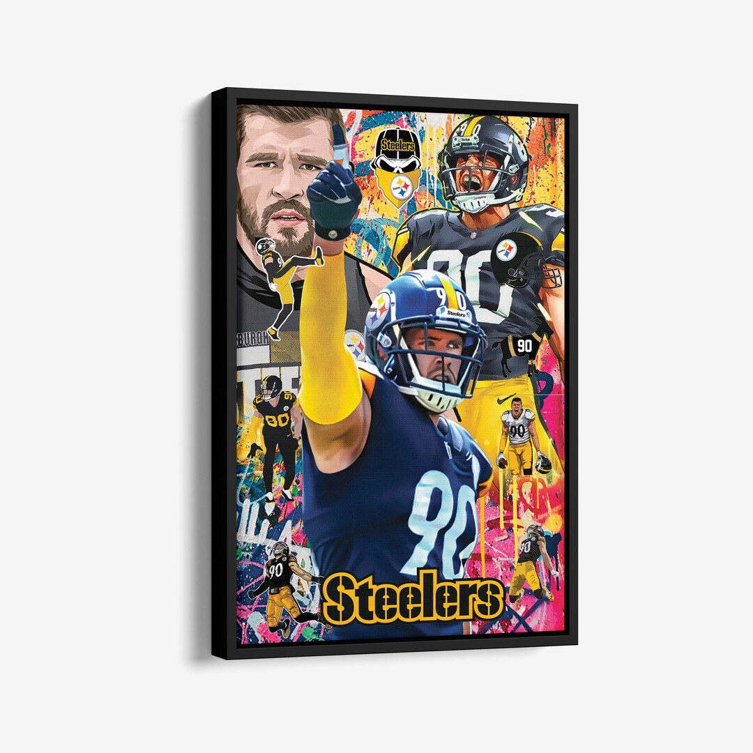 T. J. Watt Poster Pittsburgh Steelers NFL Pop Art Canvas Wall - Etsy