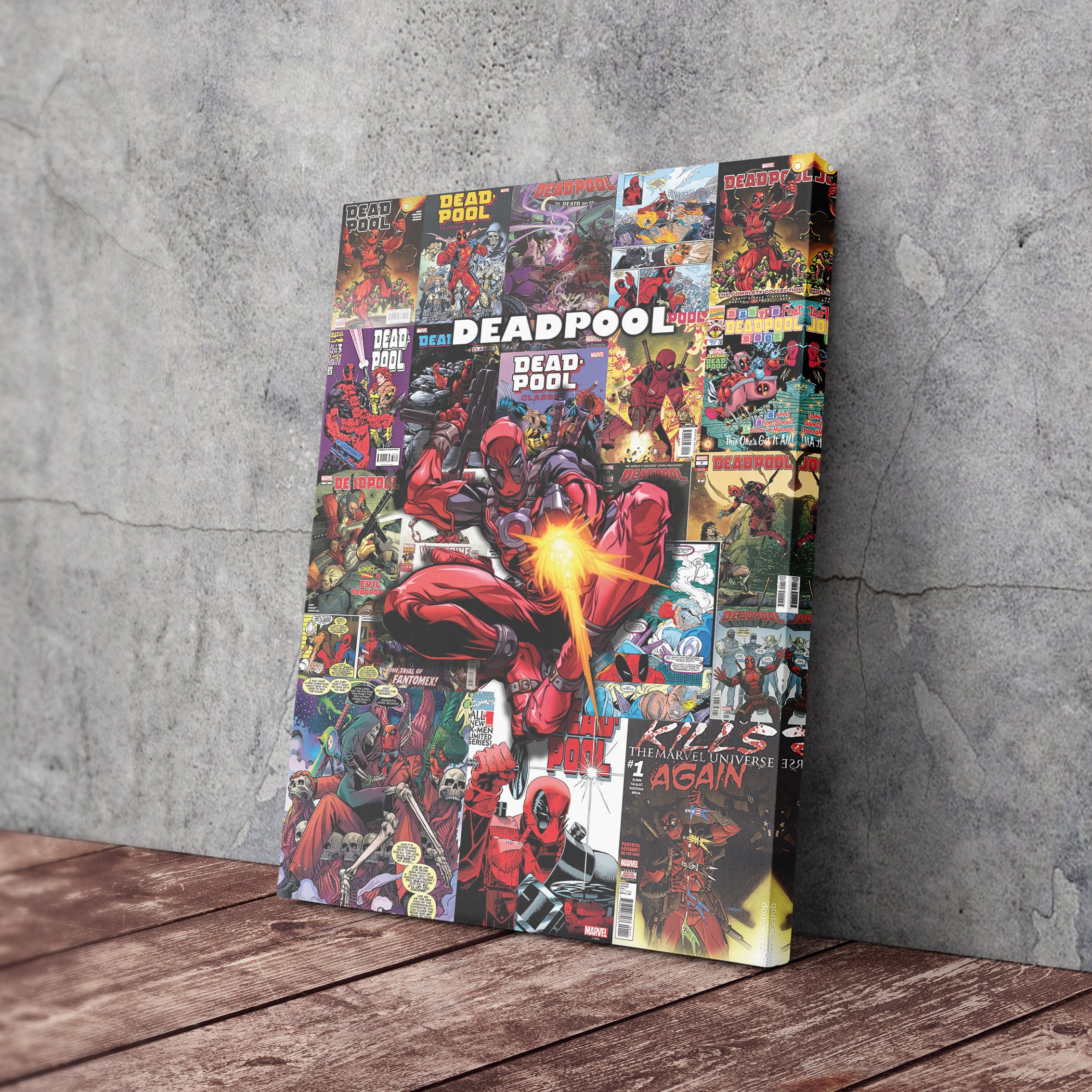DEADPOOL Collage Art Poster Comics Canvas Wall Art Print Home - Etsy