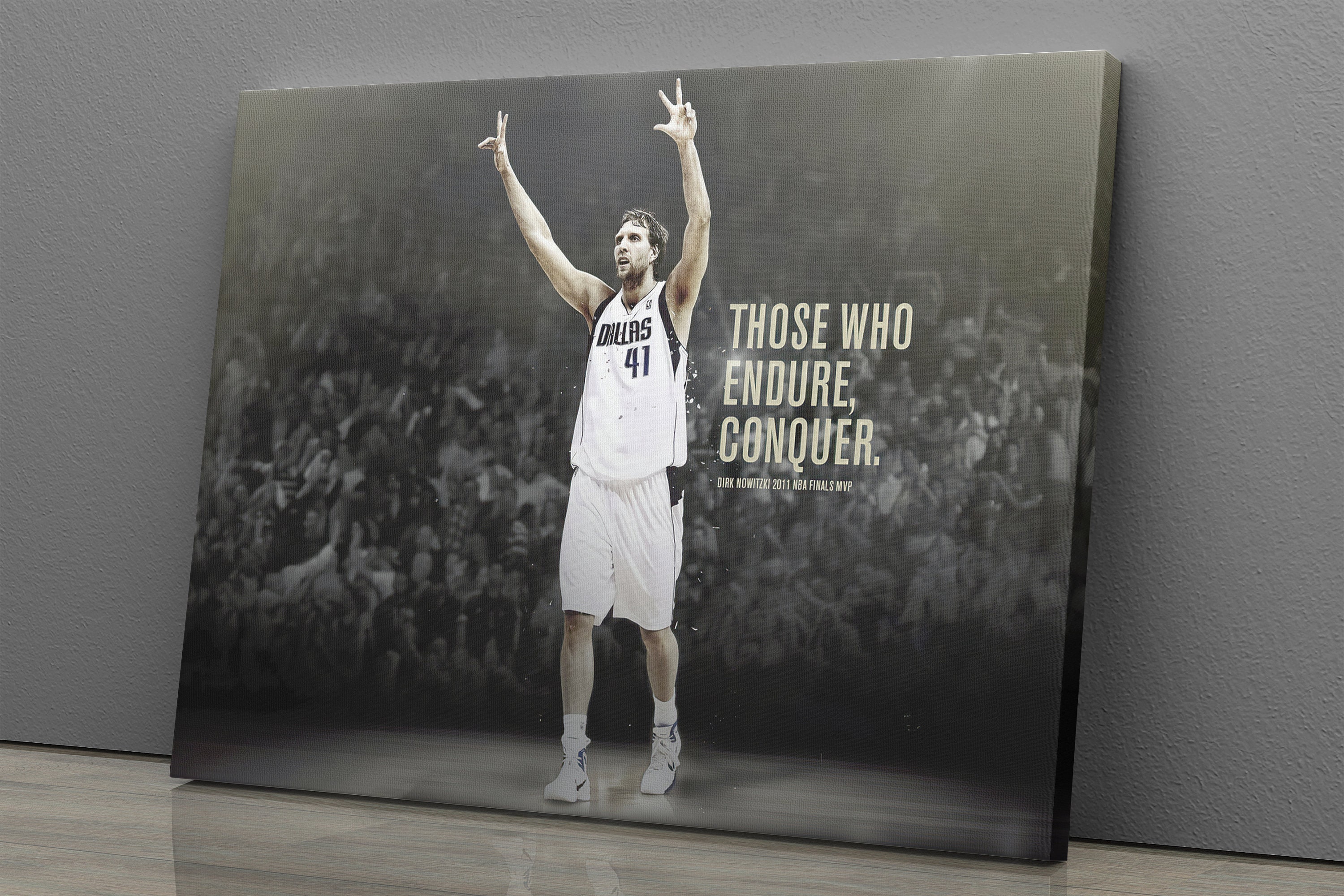 Dirk Nowitzki Poster Quotes Basketball Player Canvas Wall Art | Etsy