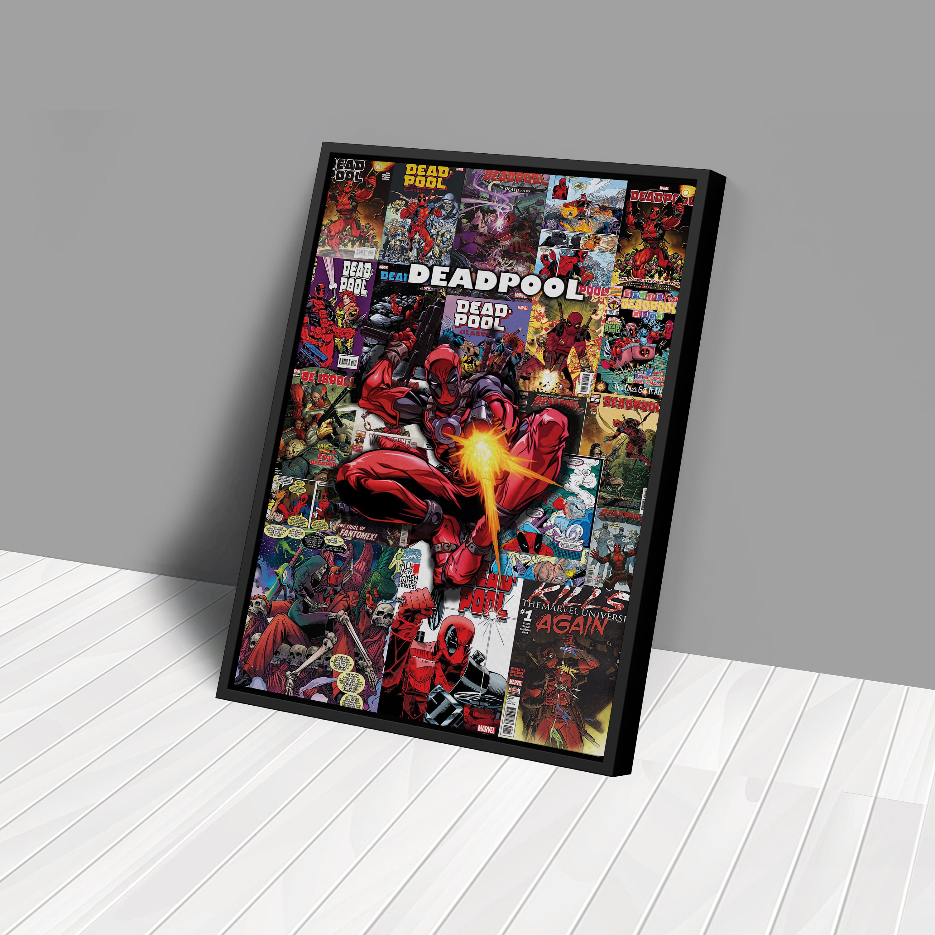 DEADPOOL Collage Art Poster Comics Canvas Wall Art Print Home - Etsy