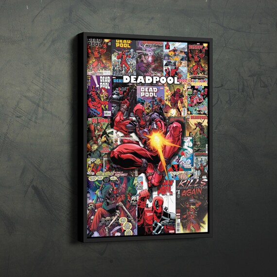 DEADPOOL Collage Art Poster Comics Canvas Wall Art Print Home | Etsy