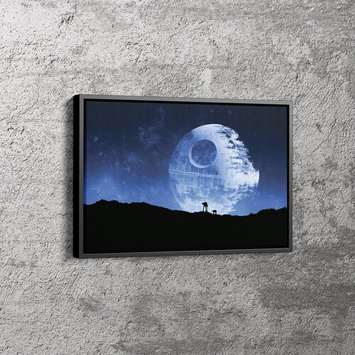 Death Star Movie Wall Art Canvas Home Decor Hand Made Canvas - Etsy