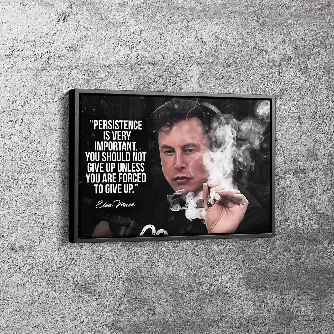 Elon Musk Cigar Poster Quote Canvas Poster Wall Art Print Home - Etsy ...