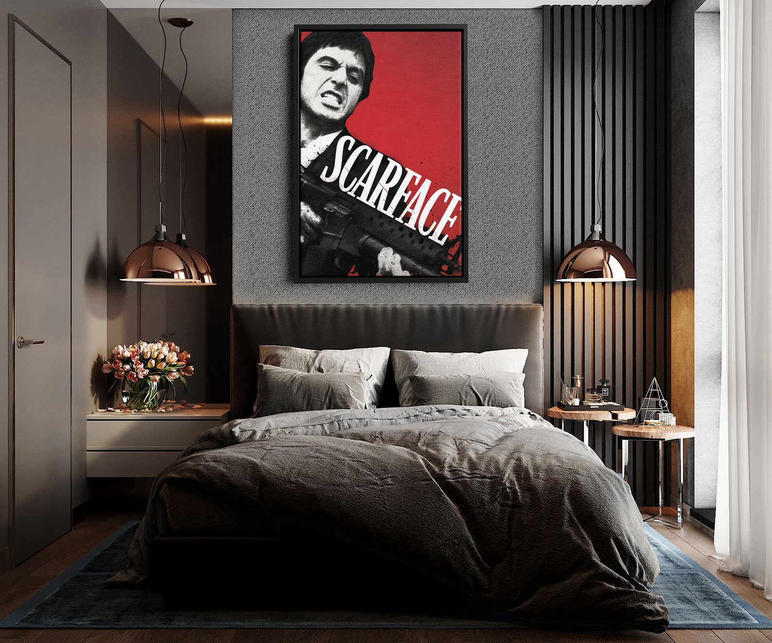 Scarface Movie Poster Canvas Wall Art Home Decor Framed Art - Etsy