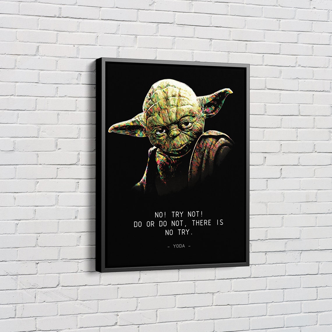 Baby Yoda Pop Art Quote Art Poster Star Wars Canvas Wall Art - Etsy