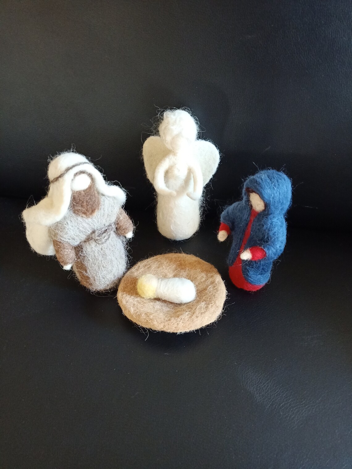Needle Felted Nativity Scene - Ready to Ship. Nativity Set 4 Pieces ...
