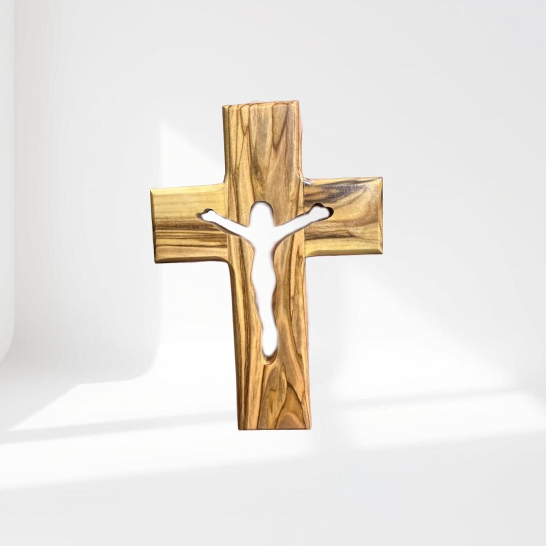 Olive Wood Wall Jesus Cross - Etsy