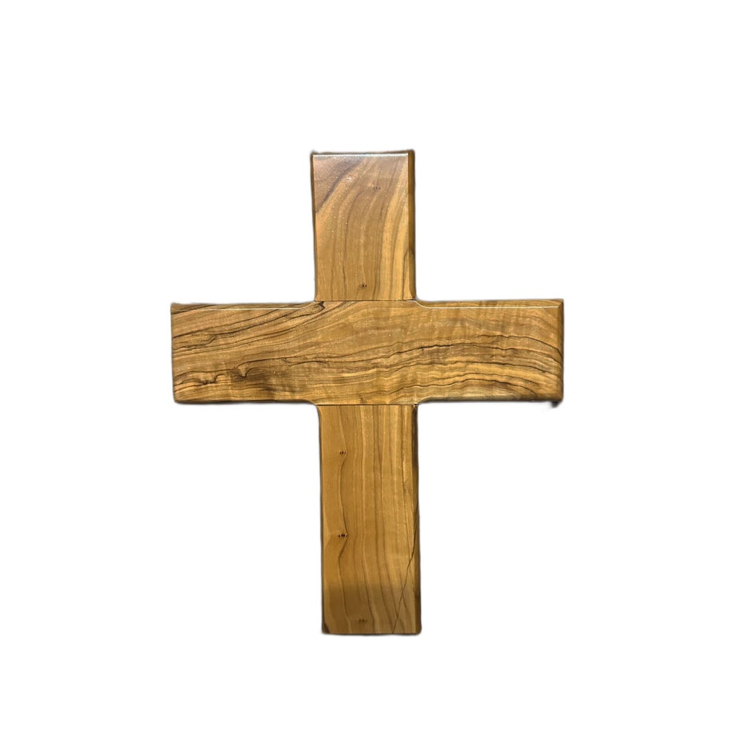 Olive Wood Handmade Wall Cross, Handcrafted Wooden Cross From Bethlehem ...