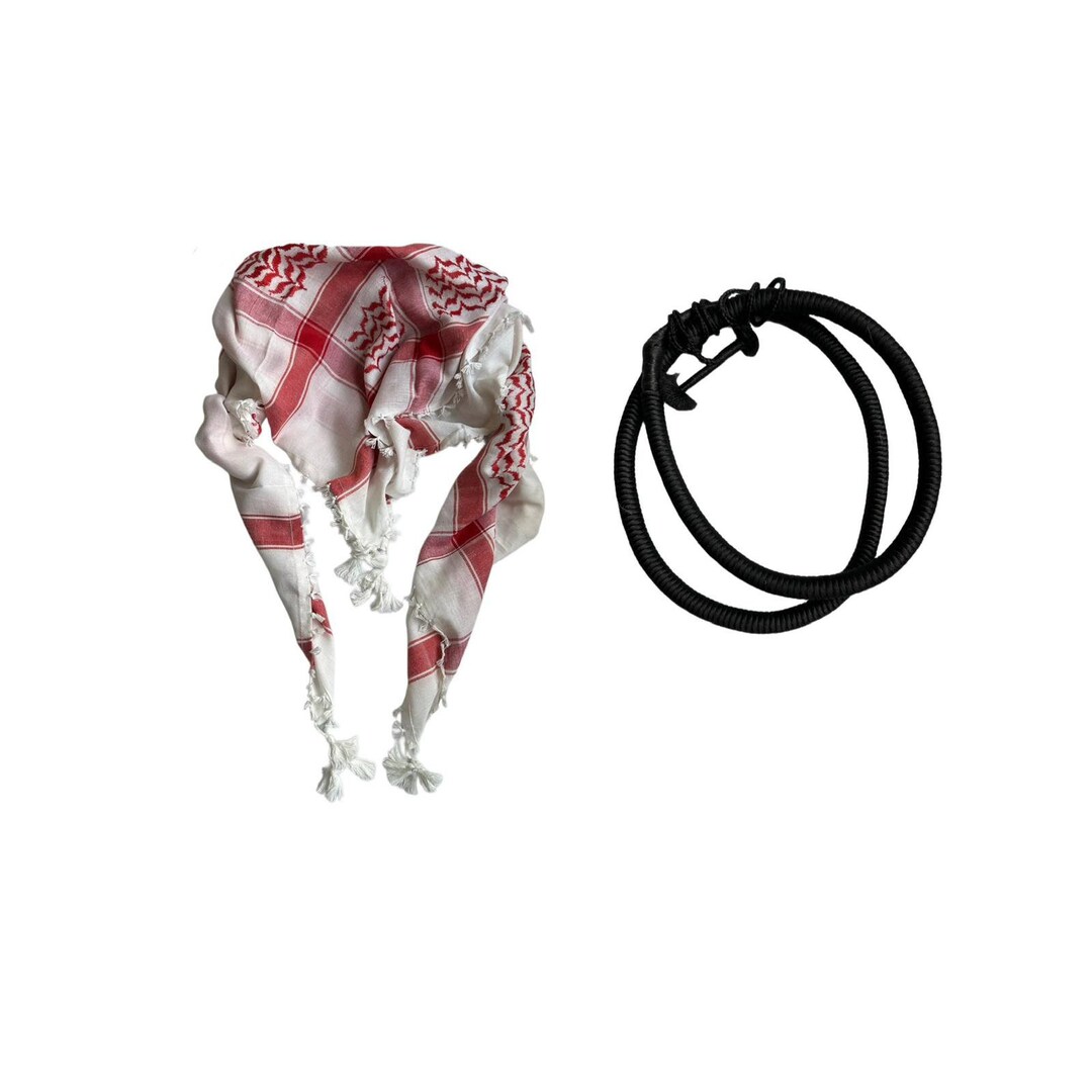 Handcrafted Keffiyeh Handmade With Traditional Head Band Agal | 100% ...