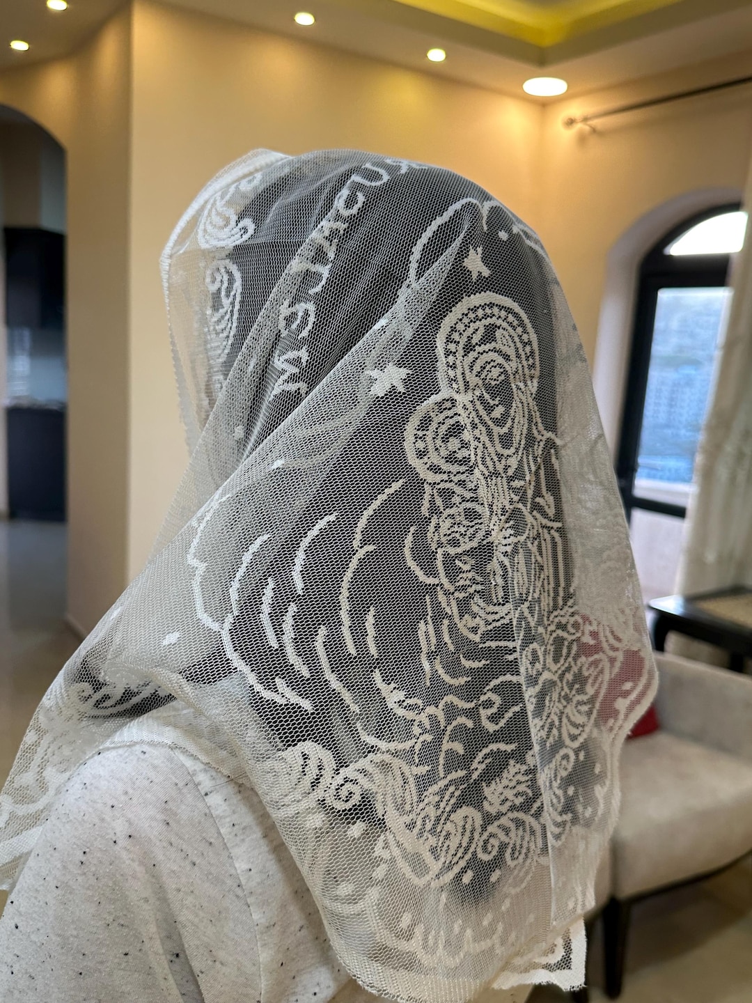 Lightweight Virgin Mary and Baby Jesus Prayer Shawl – Perfect for ...