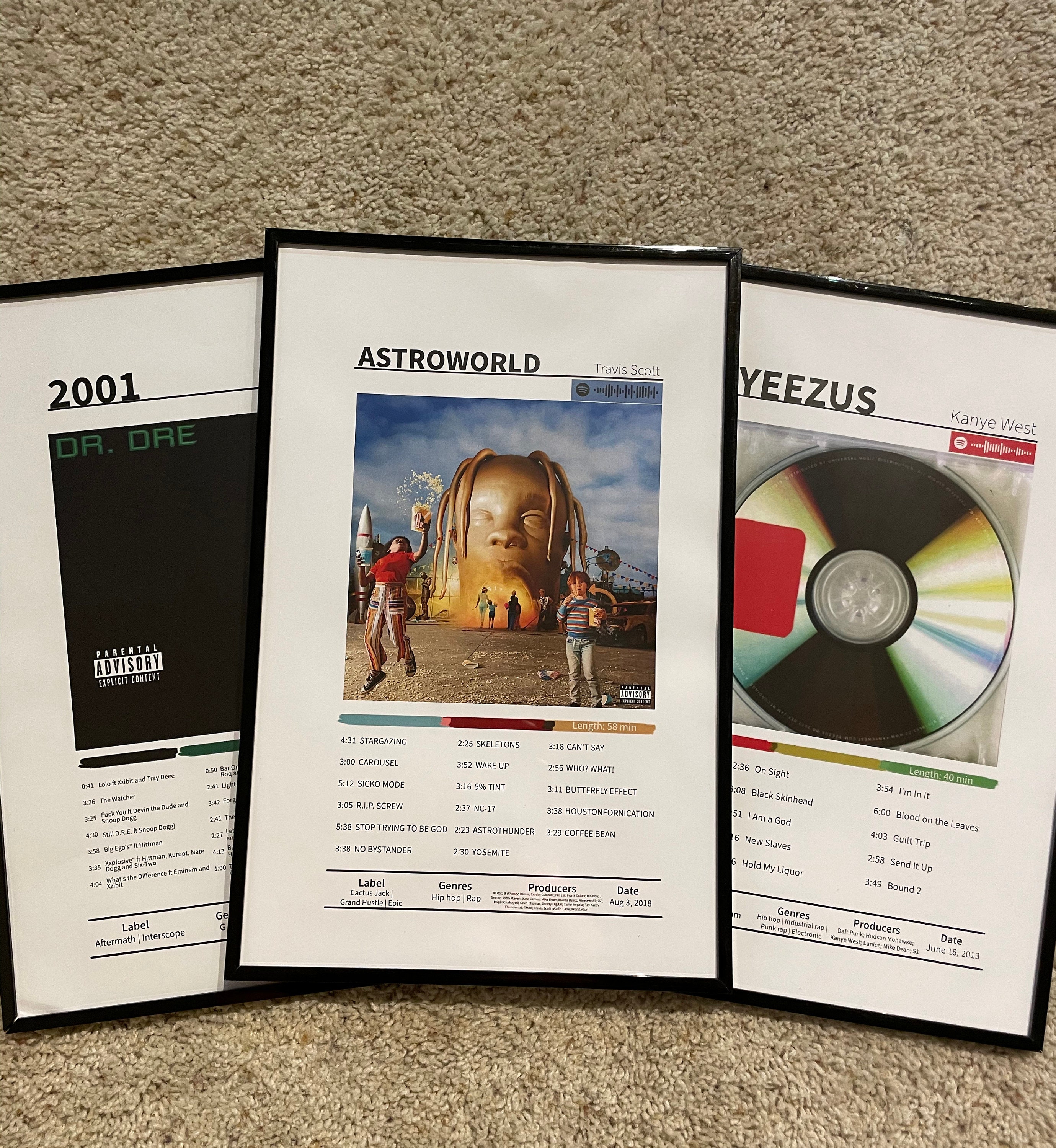 Personalized Music Album Cover Posters With Spotify Scan | Etsy