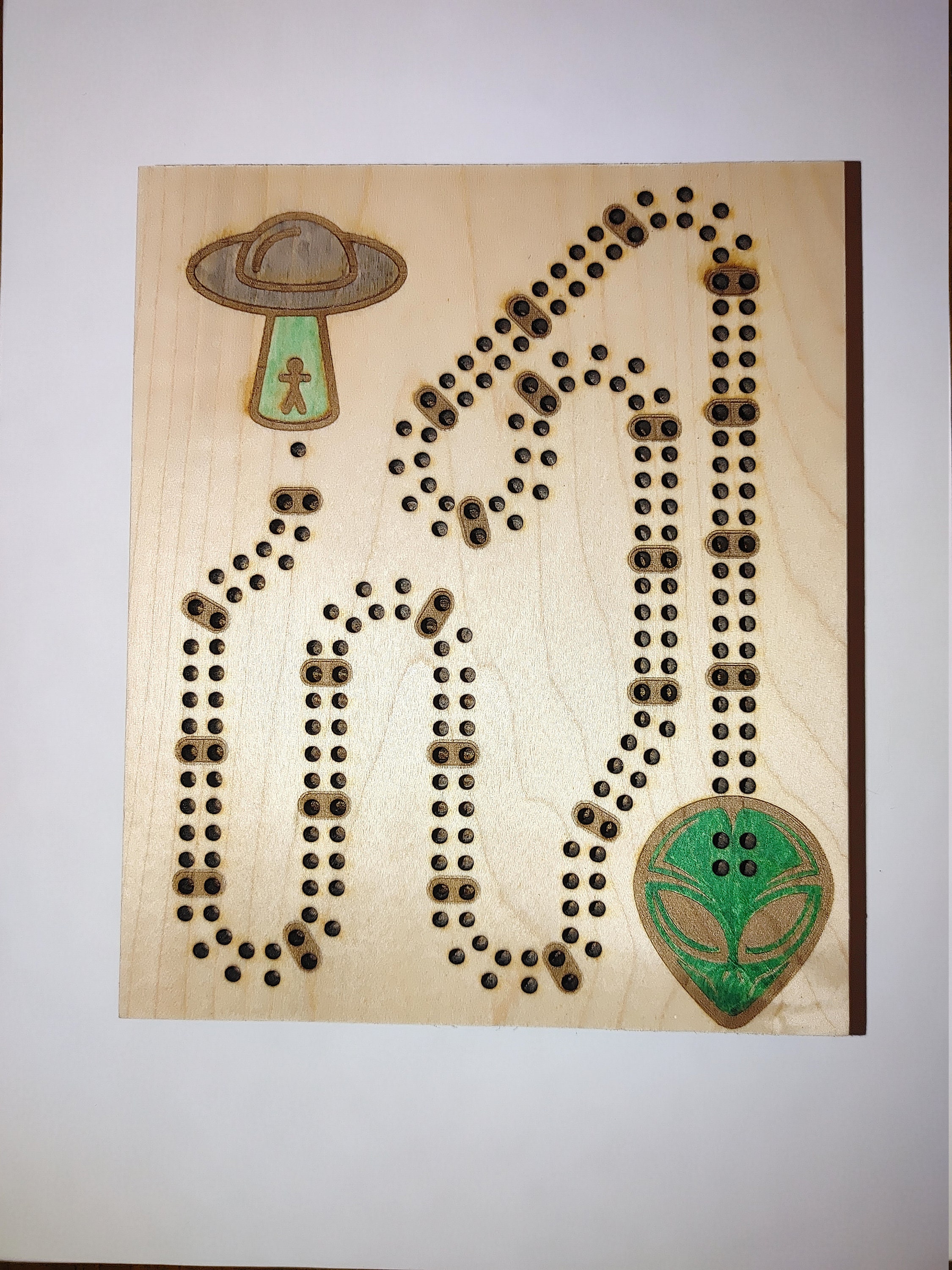 Alien Theme 121 Point Cribbage Board - Etsy