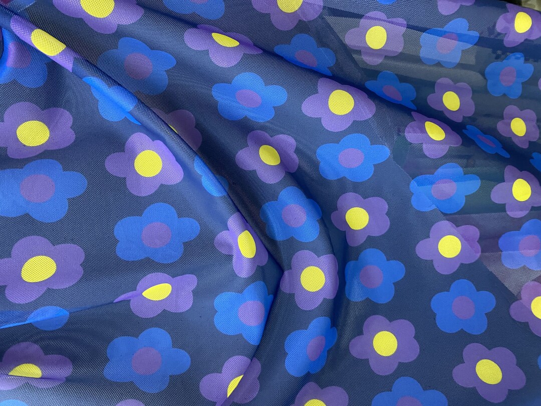 Power Mesh Fabric by the Yard Vintage Printed Stretch Mesh - Etsy