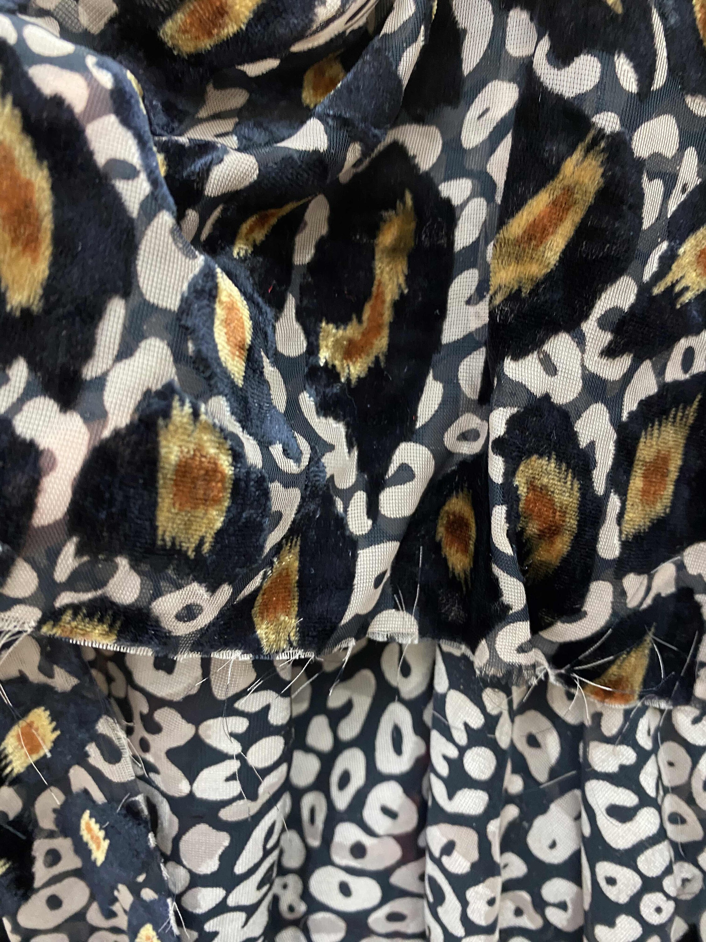 Leopard Velvet Fabric by the Yard Clearance Velvet Fabric by - Etsy