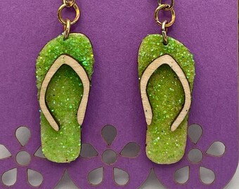 Resin Flip Flop Earrings - Etsy