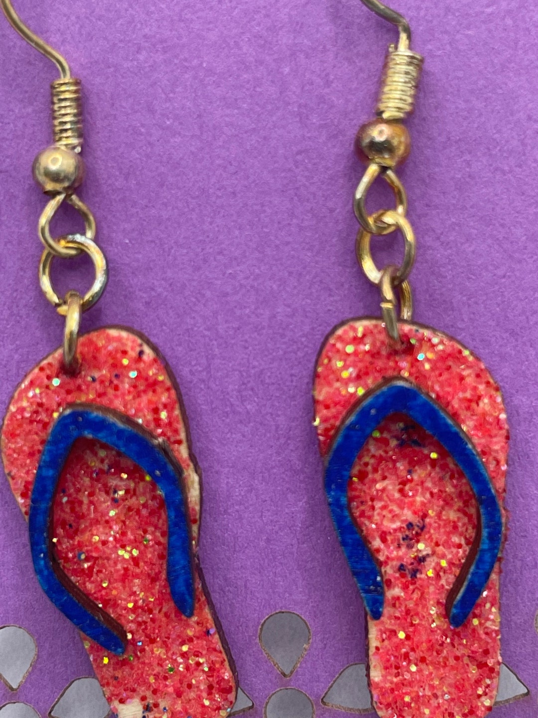 Mini Flip Flop Earrings Laser Cut Lightweight Handmade Jewelry Sale ...