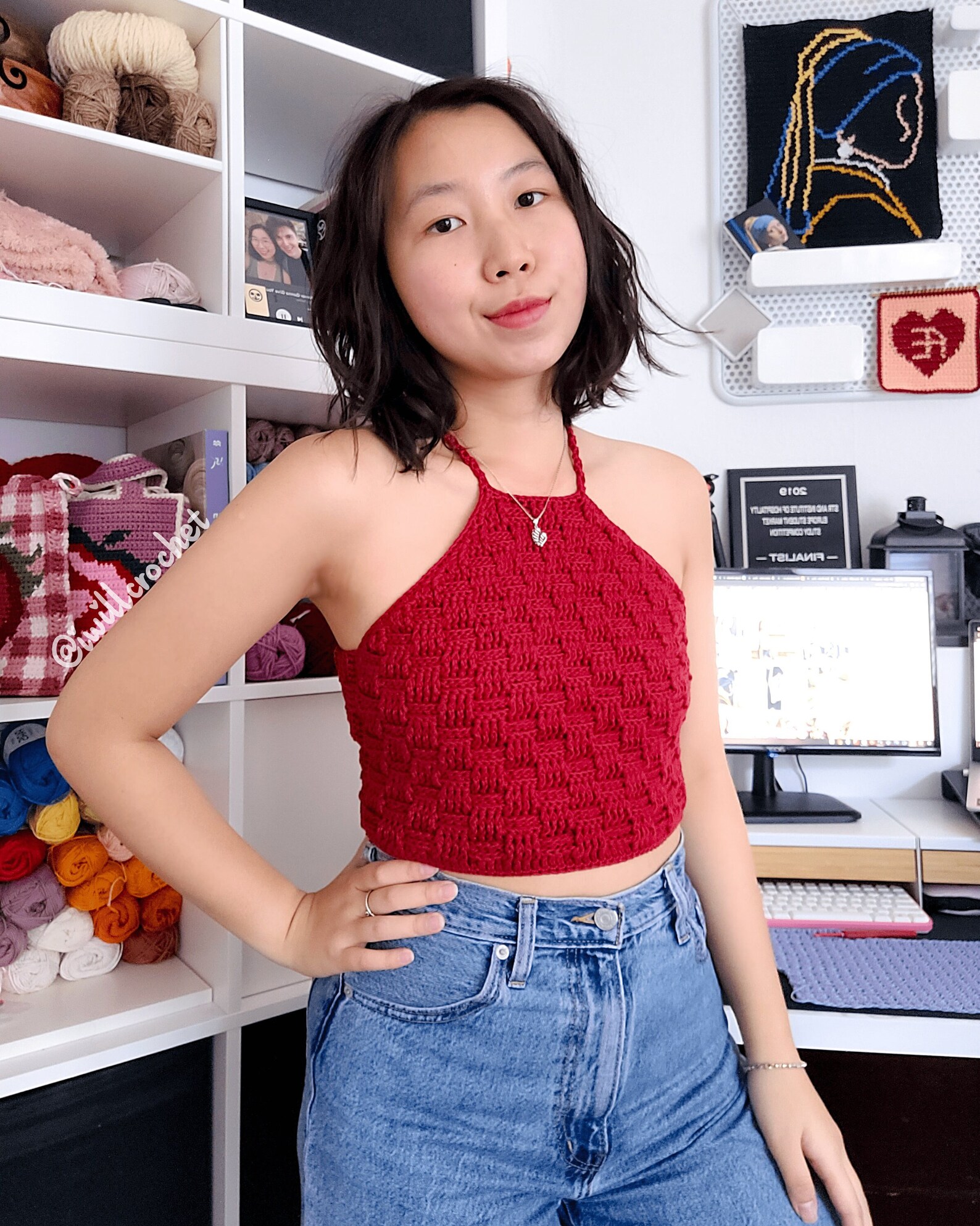 Vlaai Crop Top - Crochet Basic Halter Top PATTERN - Sturdy Back Corset ...
