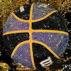 Rhinestone Basketball, Lakers Basketball, Rhinestone Lakers Basketball ...