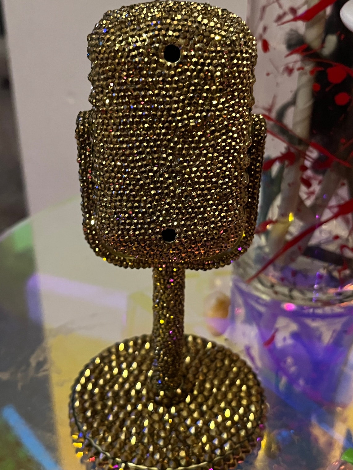 Rhinestone Microphone, Microphone Prop, Vintage - Etsy
