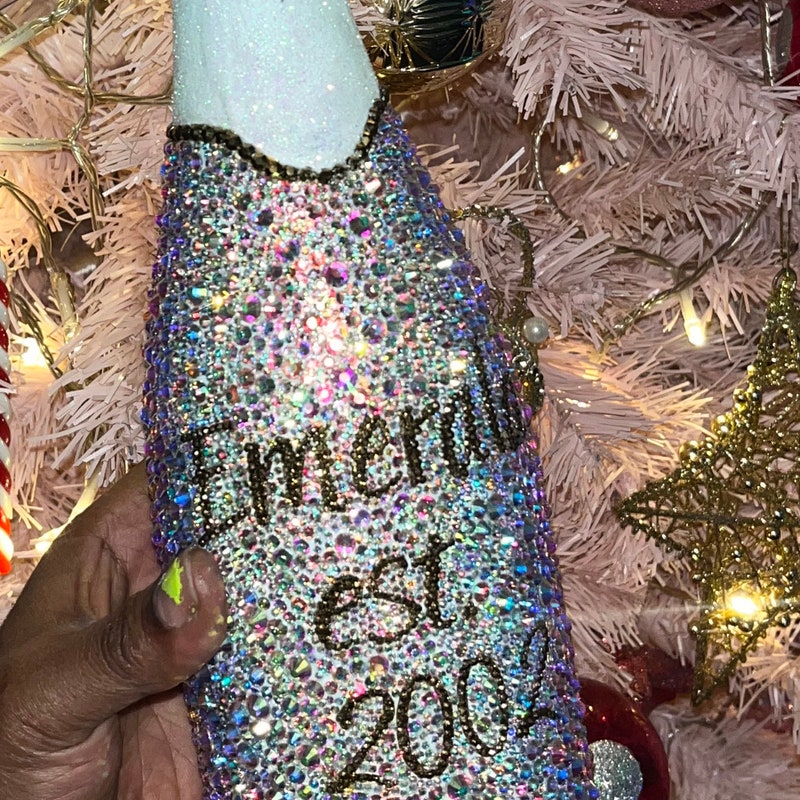 Rhinestone Bottle - Etsy