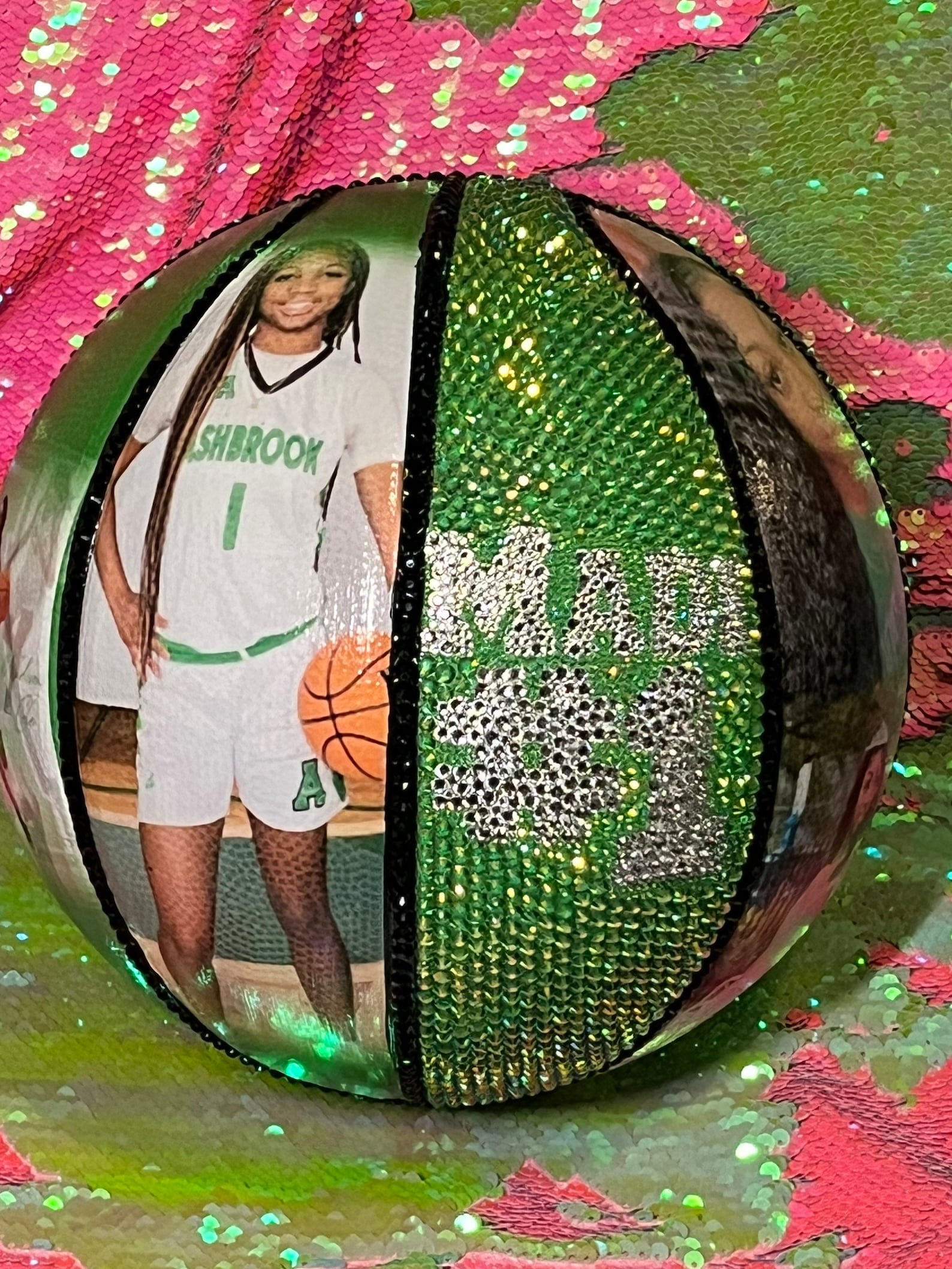 Personalized Picture and Rhinestone Basketball - Etsy