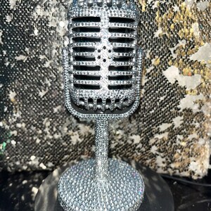 Rhinestone Microphone, Microphone Prop, Vintage - Etsy