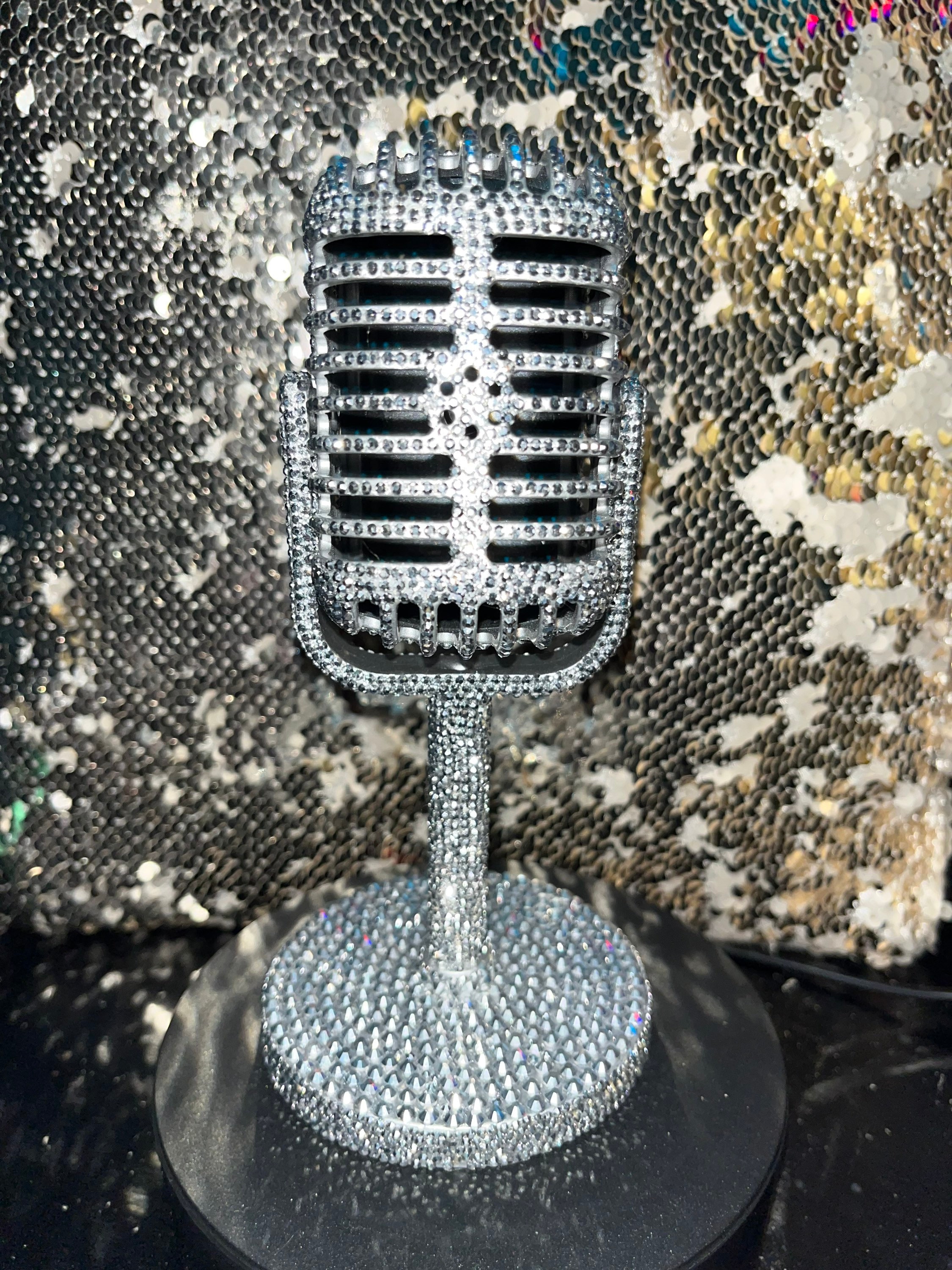 Rhinestone Microphone, Microphone Prop, Vintage - Etsy